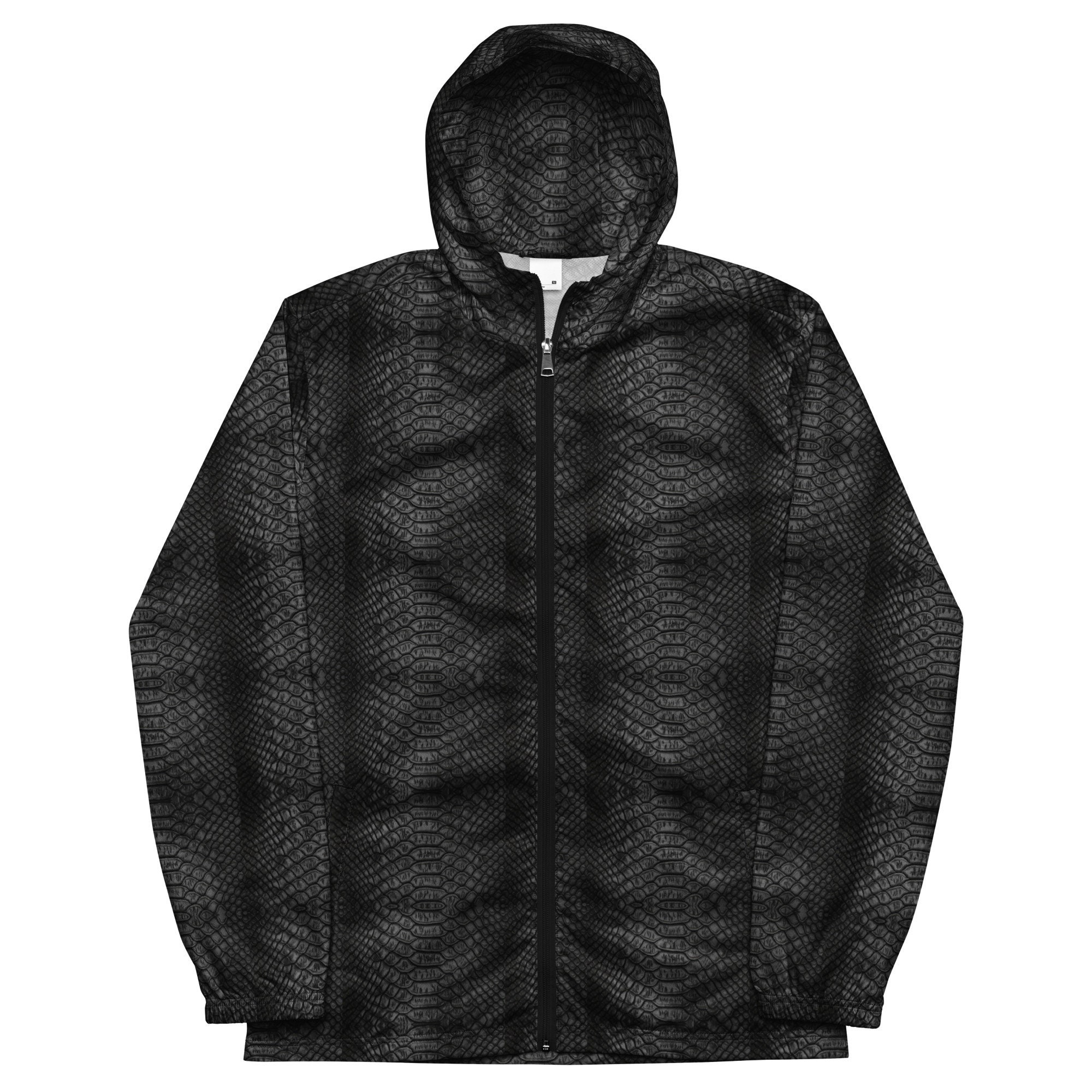 Reputation-inspired Black Snake Skin Hooded Windbreaker - Etsy