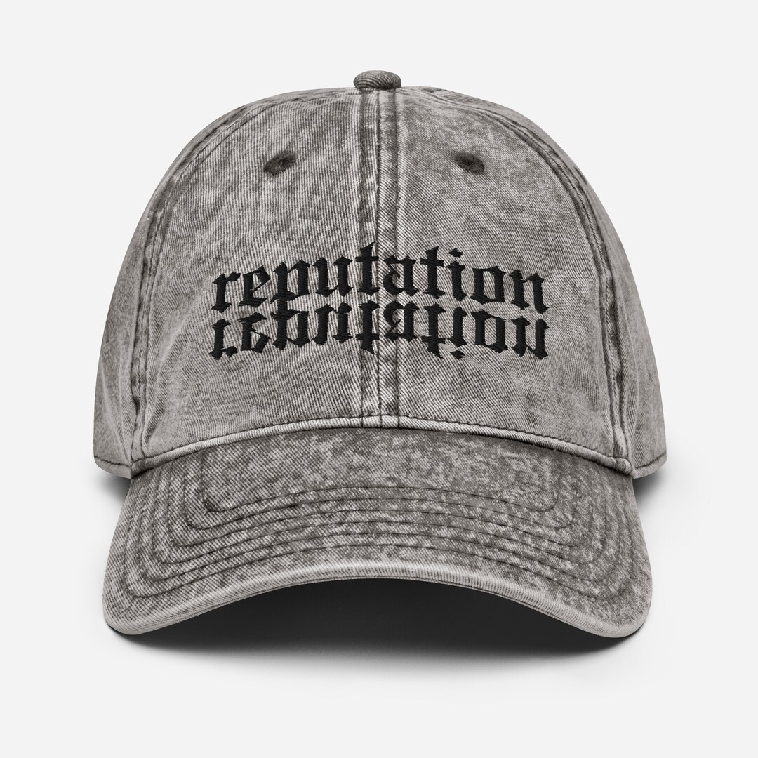 Reputation Embroidered Washed-out Vintage Cotton Twill Cap Taylor Swift ...