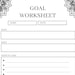 Student Goal Setting Worksheets Printable Instant Download - Etsy