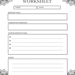 Student Goal Setting Worksheets Printable Instant Download - Etsy