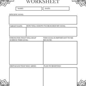 Student Goal Setting Worksheets Printable Instant Download - Etsy