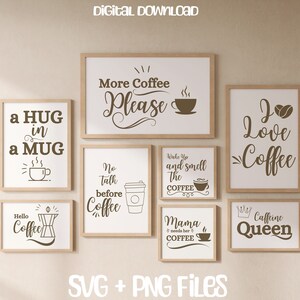 Coffee Lover SVG Bundle, Coffee Cut Files, Coffe Lover, Coffee Quotes ...