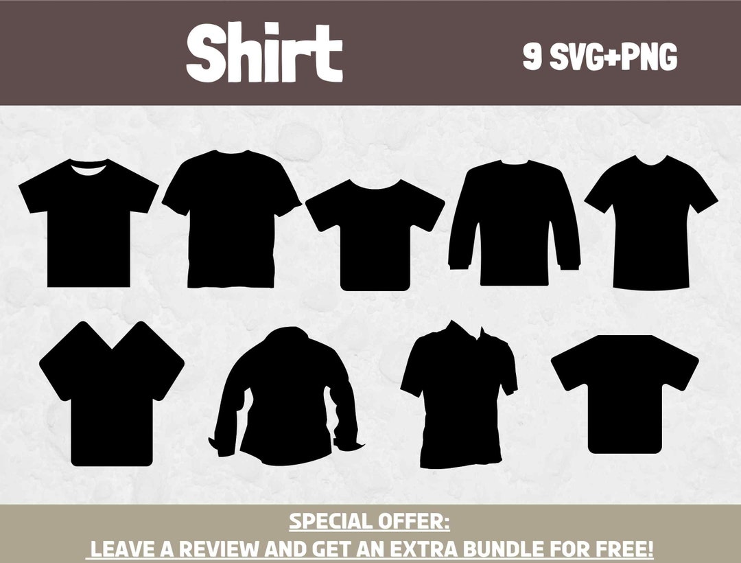 Shirt Svg Bundle, Svg Files for Cricut, Shirt Cut File, Clothing Svg ...