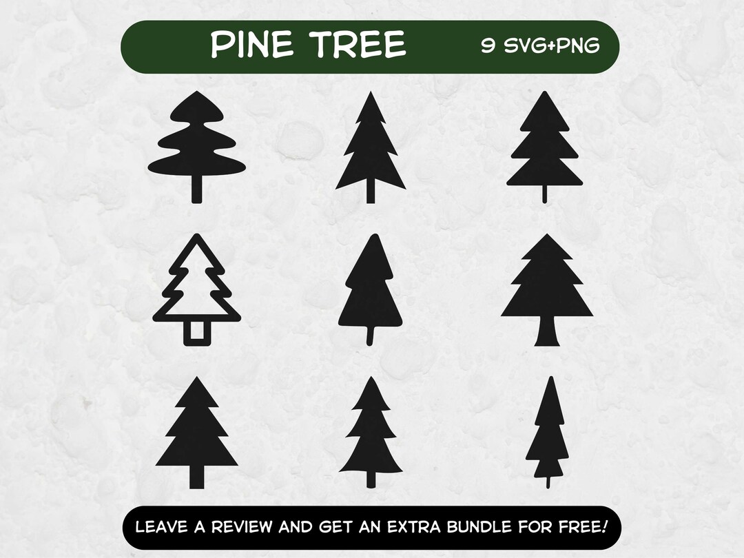 Pine Tree Svg, SVG Files for Cricut, Pine Tree Silhouettes, Forest Svg ...