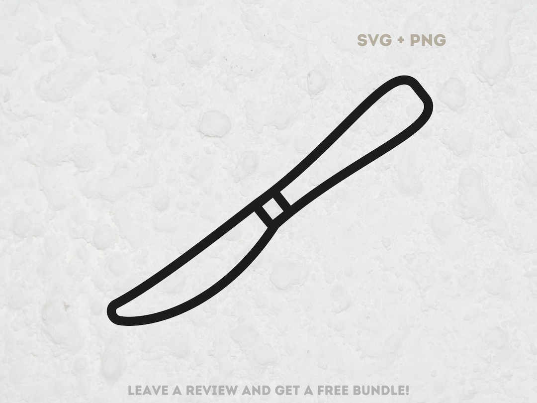 Butter Knife SVG, Svg Files for Cricut, Knife PNG, Knife Clipart Image ...