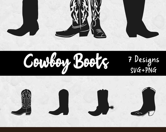 Cowboy Boot SVG Bundle, Svg Files for Cricut, Cowboy Boot Cut File ...