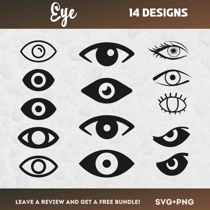 Eye Svg Bundle, Svg Files for Cricut, Face Clipart, Eye PNG, Eye ...