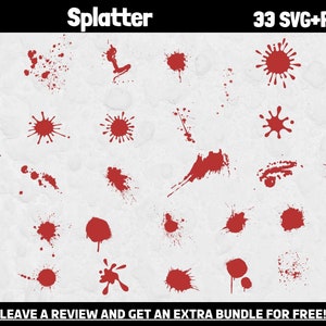 Blood Splatter SVG, Svg Files for Cricut, Splatter SVG, Bloody Print ...