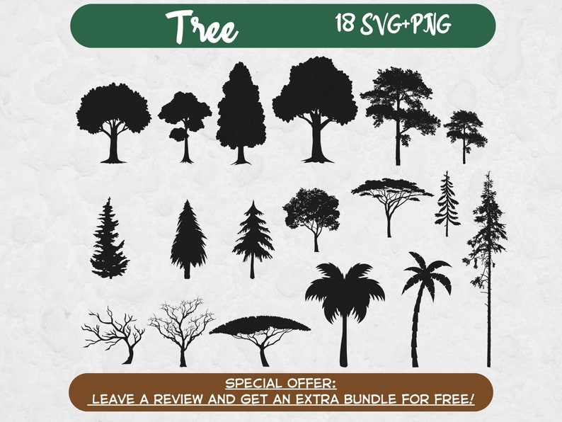 Paquete svg de árbol, árbol svg, archivos SVG para Cricut, árboles SVG ...