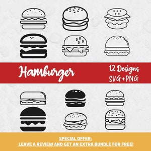 Hamburger SVG, Fast Food Svg, Junk Food Svg, SVG Files for Cricut, SVG ...