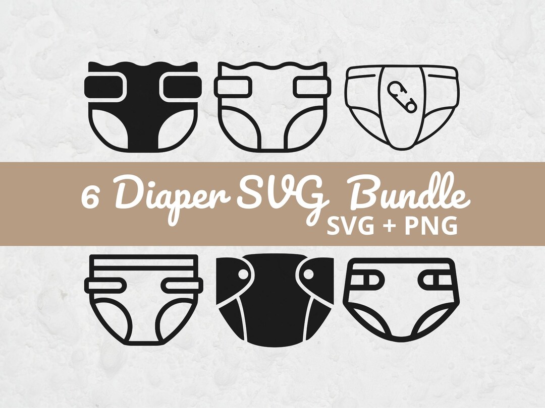 Diaper SVG Bundle, Baby Diaper SVG for Cricut, Baby Clipart SVG ...