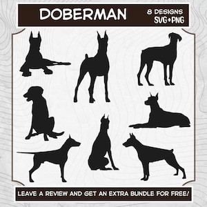 Doberman Svg, Svg Files for Cricut, Doberman Silhouette, Doberman ...