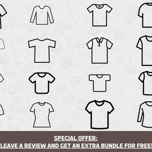 Shirt Outline SVG Bundle, Svg Files for Cricut, Shirt Cut File, Shirt ...