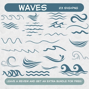 Waves SVG, Svg Files for Cricut, Wave Svg, Wave Vectors, Wave Design ...