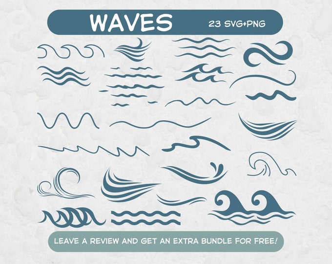 Waves SVG, Svg Files for Cricut, Wave Svg, Wave Vectors, Wave Design ...