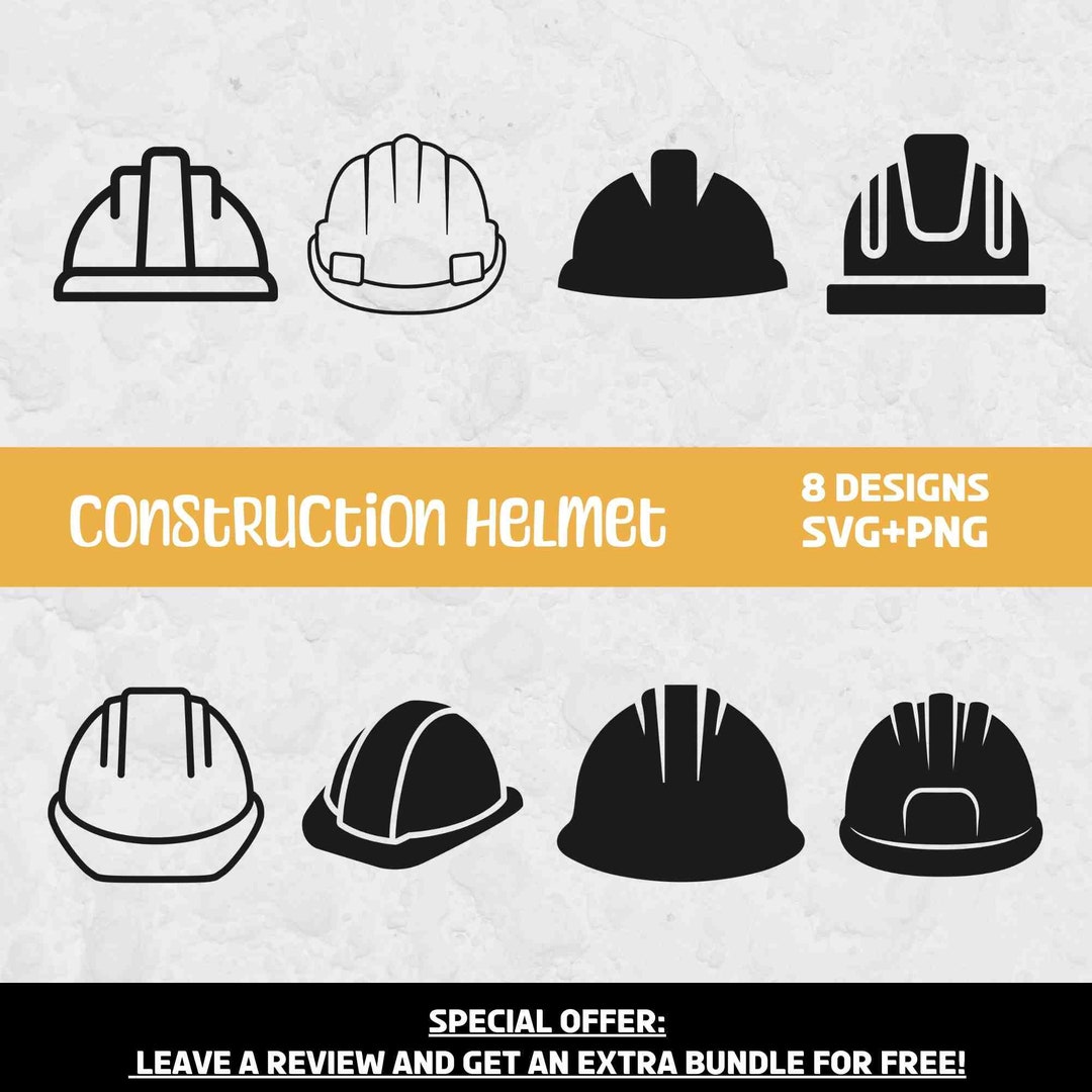 Construction Helmet SVG Bundle, Construction Worker Svg, Building SVG ...