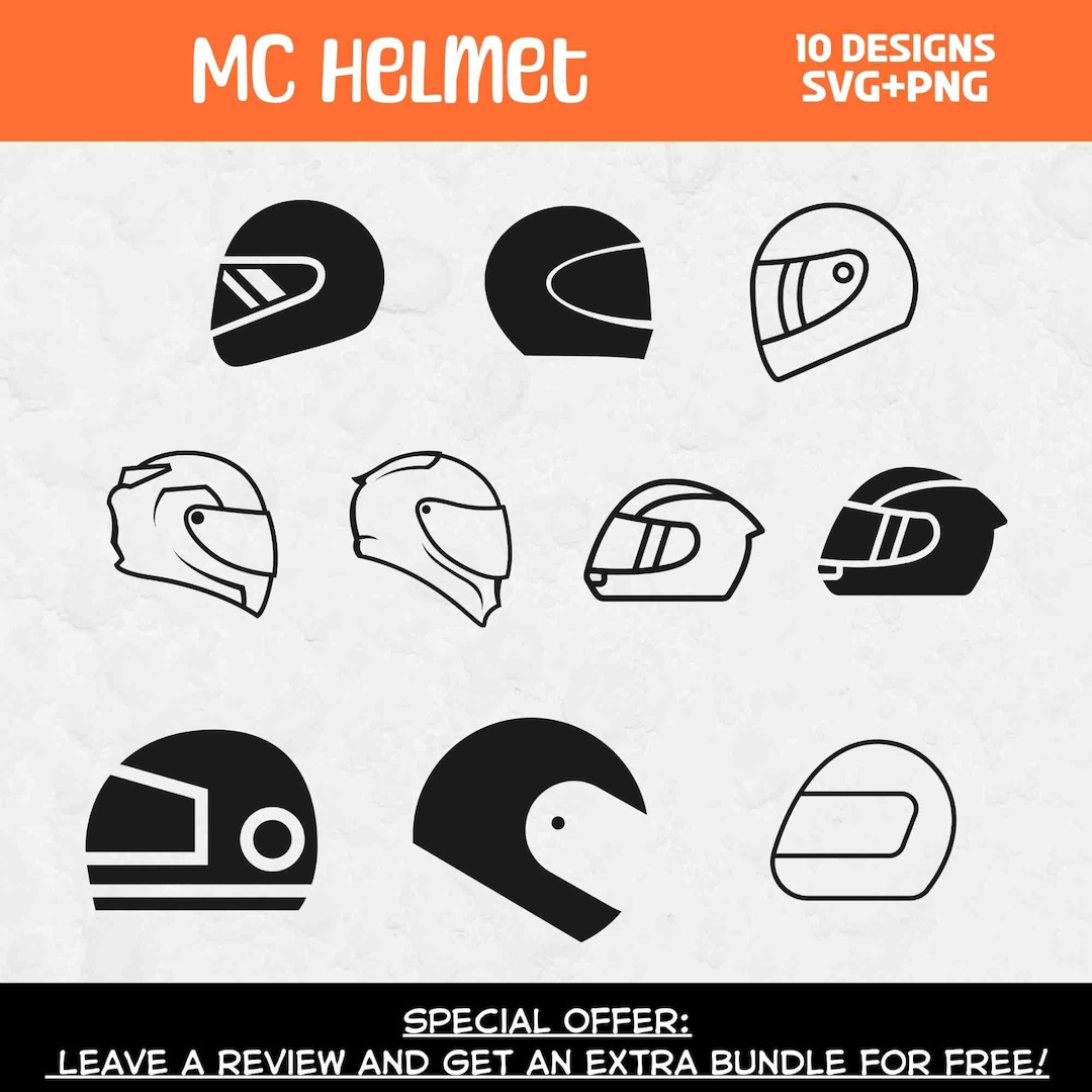 Motorcycle Helmet Svg, Svg Files for Cricut, Helmet Clipart, Motorcycle ...