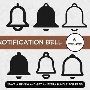 Notification Icon SVG Bundle, Svg Files for Cricut, Bell Cut File ...