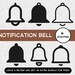 Notification Icon SVG Bundle, Svg Files for Cricut, Bell Cut File ...
