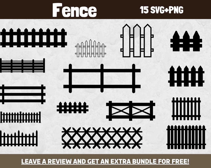 Fence Svg, Svg Files for Cricut, Fence Clipart, Fence Cut File, Picket ...