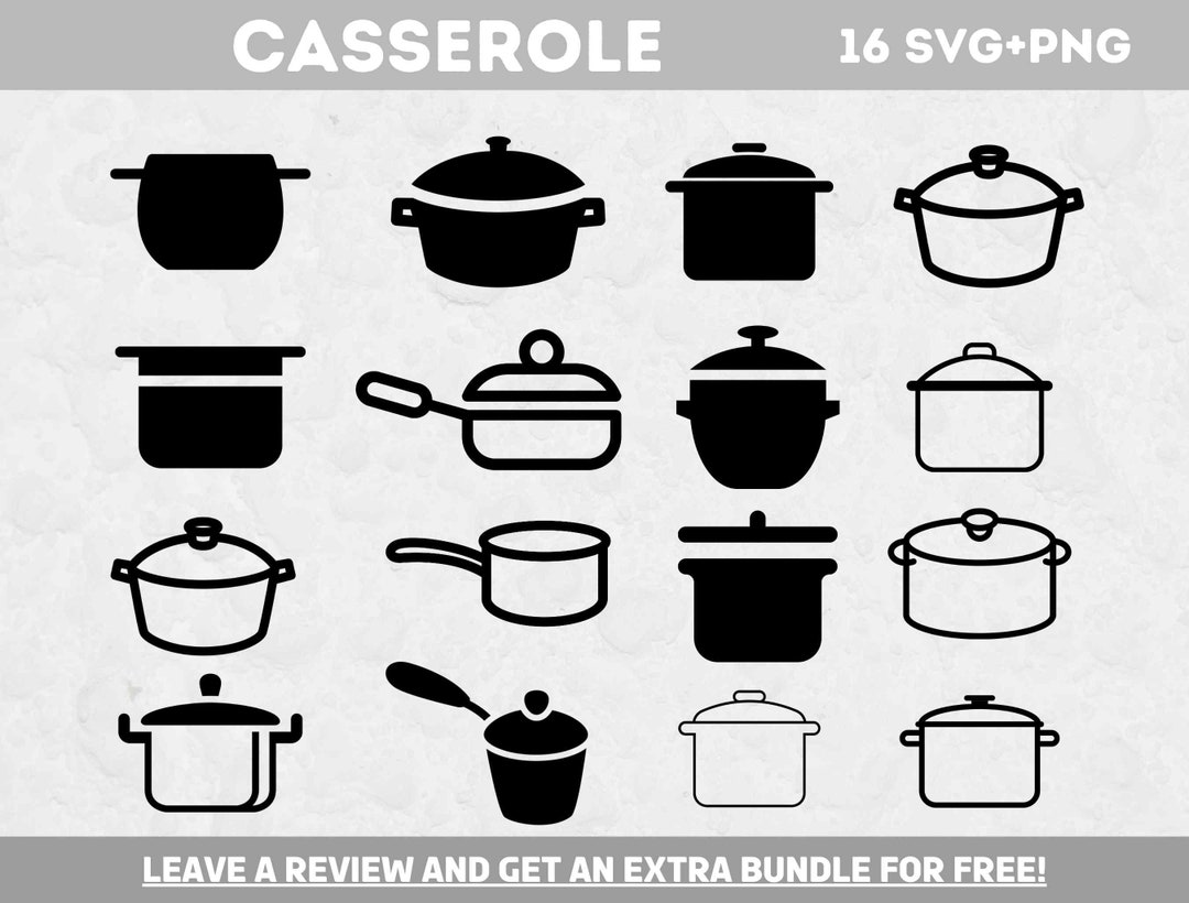 Casserole SVG Bundle, SVG Files for Cricut, Kitchen Clipart, Cooking ...