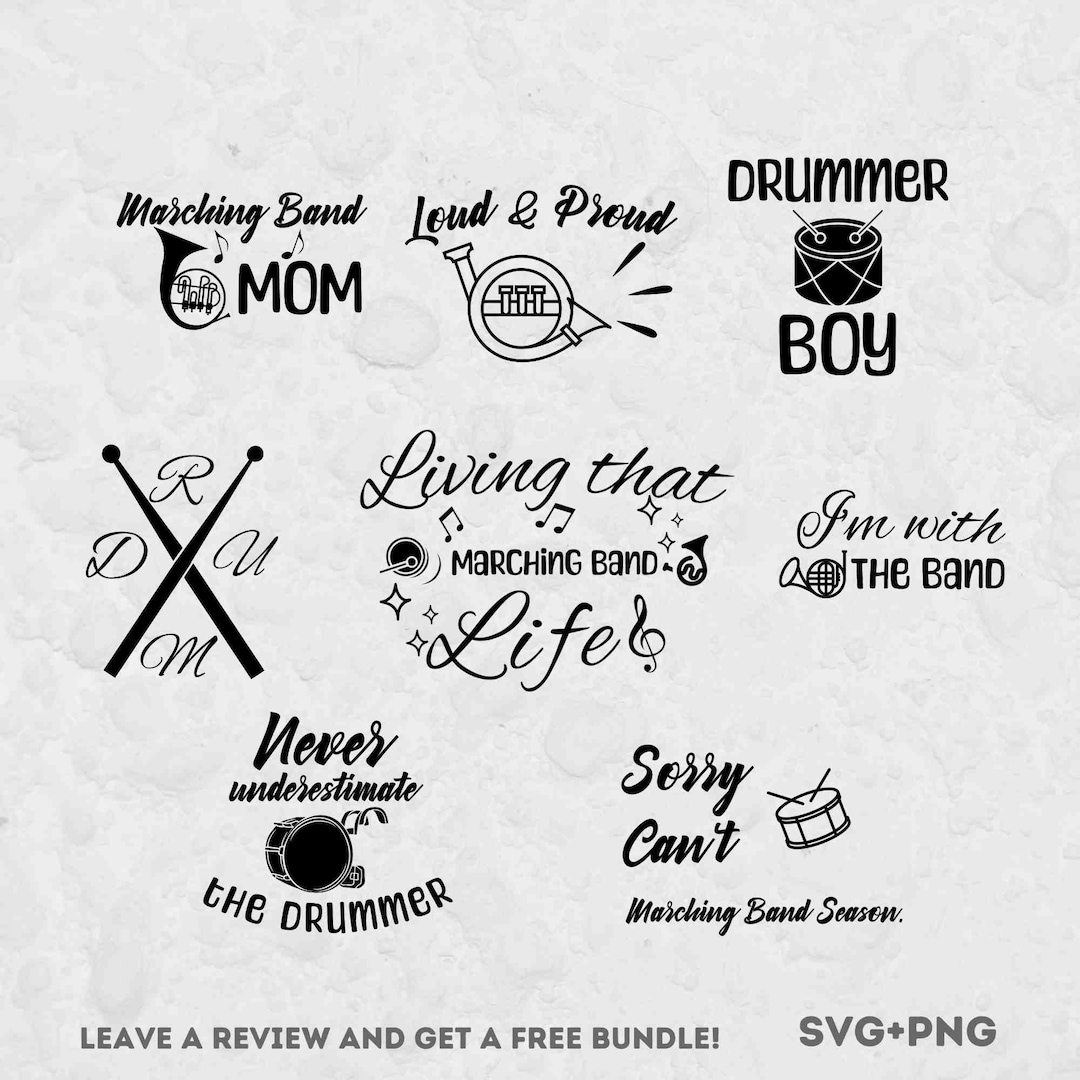 Marching Band Quotes SVG, Marching Band Cut Files, Music Lover, Svg ...