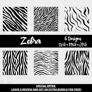 Zebra SVG Bundle, Svg Files for Cricut, Zebra Print, Animal Print SVG ...