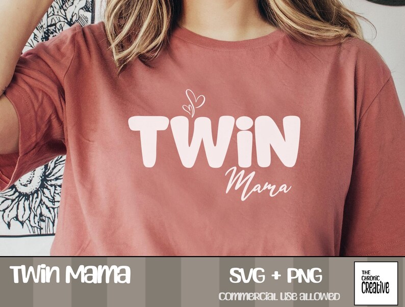 Twin Mama SVG Mom of Twins SVG File for Cricut Twin Mom - Etsy