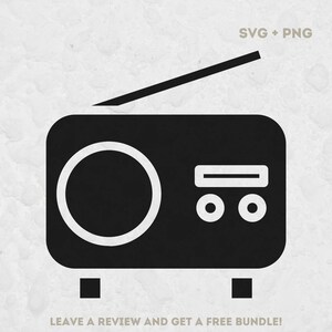 Radio SVG, Svg Files for Cricut, Retro Radio PNG, Retro Radio Clipart ...