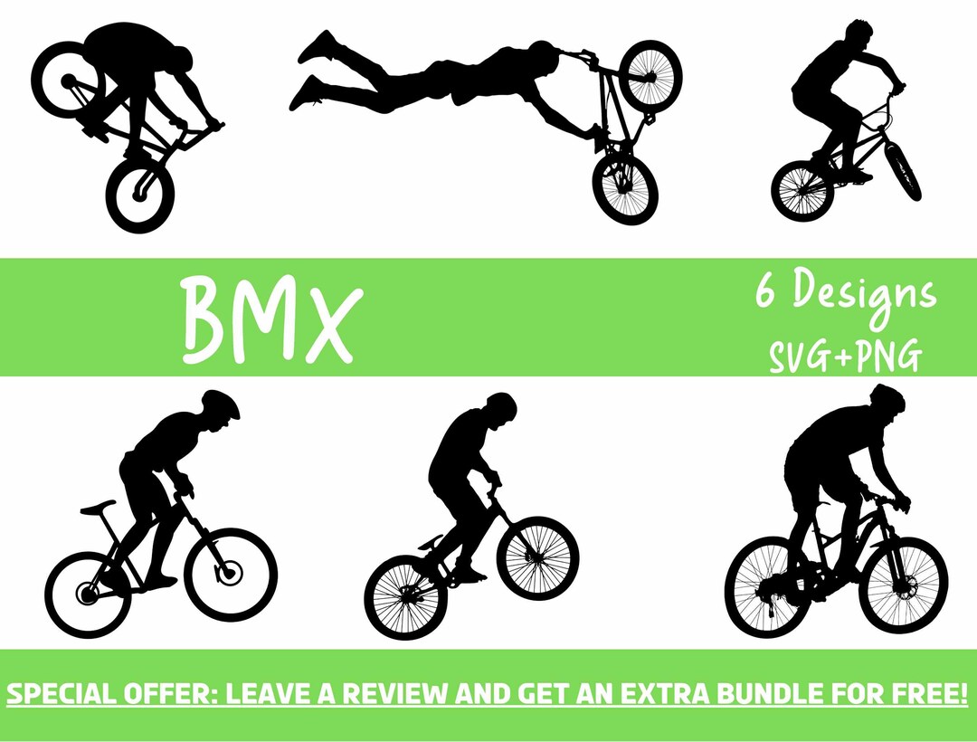 BMX Svg Bundle Svg Files for Cricut Dirt Bike Cross Clipart - Etsy