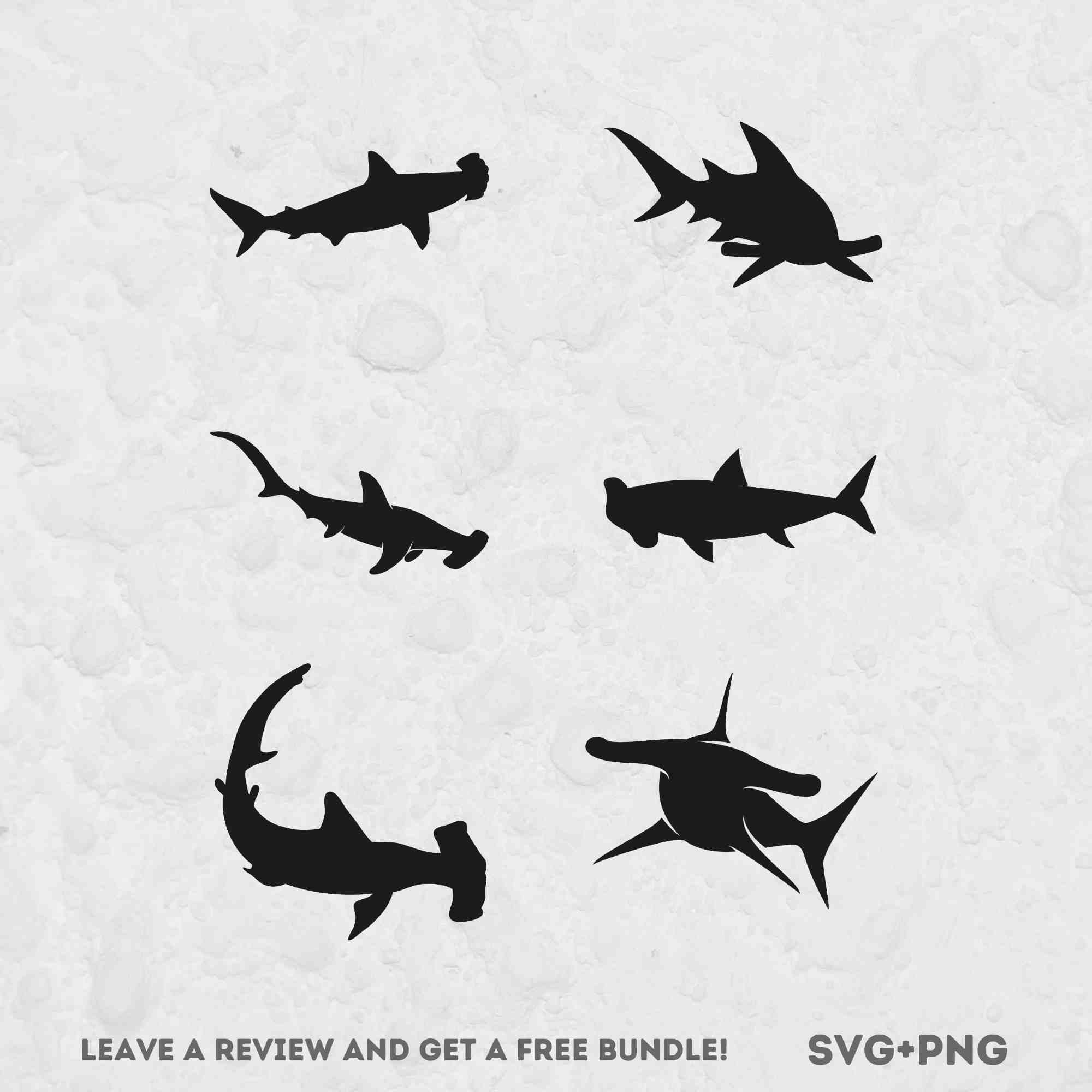 Hammerhead Shark Svg Bundle SVG Files for Cricut Shark - Etsy