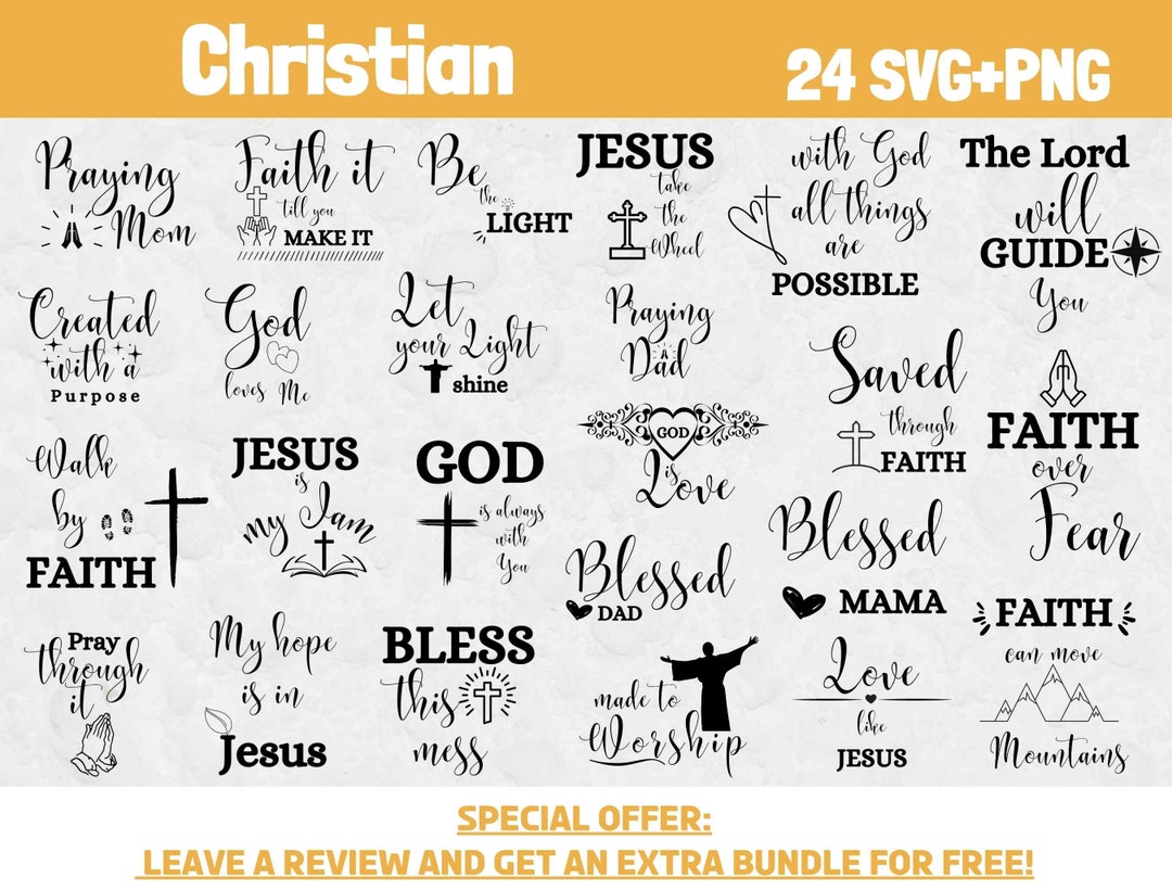 Christian SVG Bundle, Svg Files for Cricut, Christian Cut Files, Faith ...
