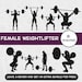 Female Weightlifting Svg Bundle, SVG Files for Cricut, Power Lifting ...