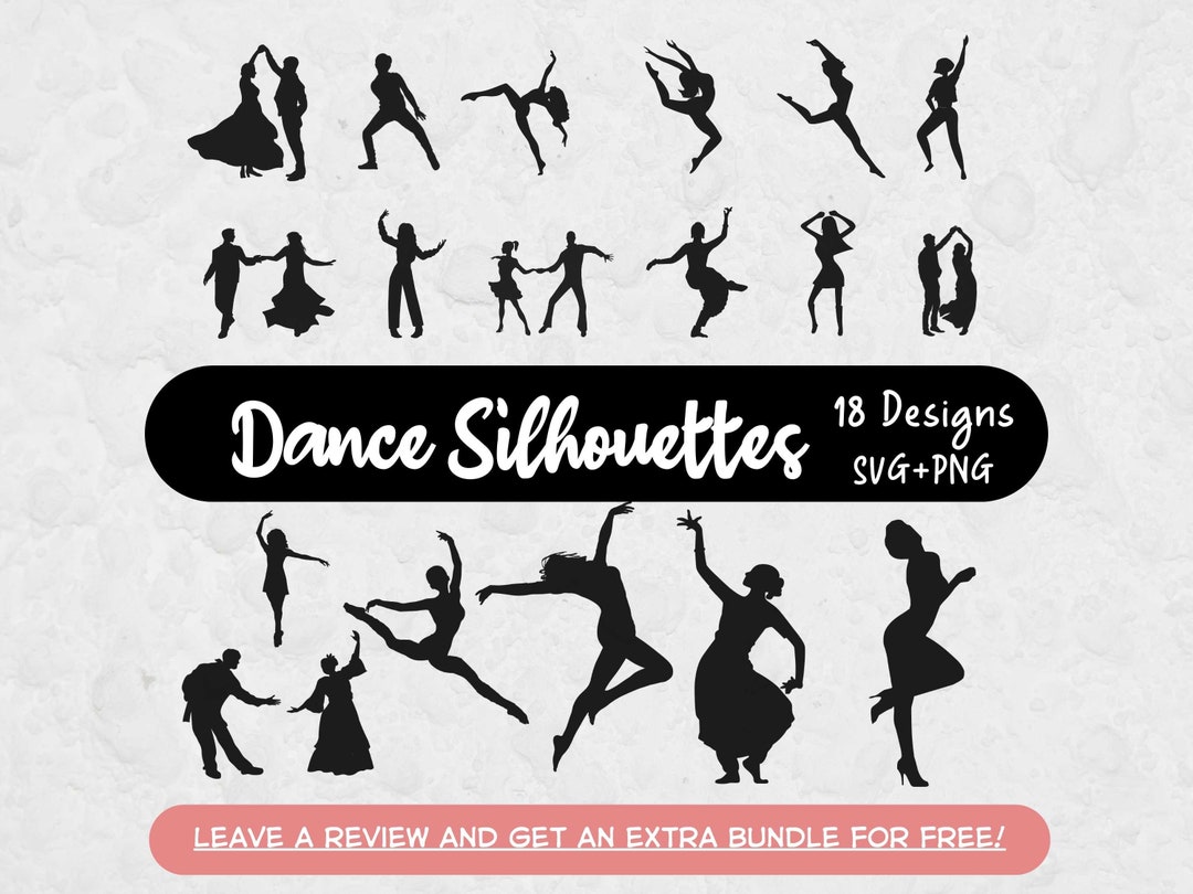 Dance Silhouettes Svg Bundle Svg Files For Cricut Dance Cut File Dance Clipart Commercial