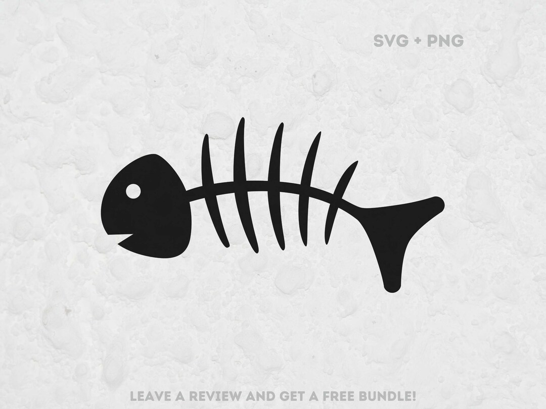 Fish Skeleton SVG, Svg Files for Cricut, Fish SVG, Fish Clipart, Fish ...