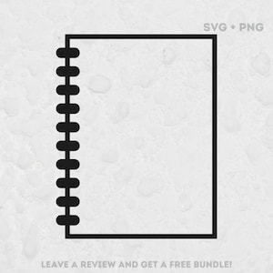 Notebook SVG, Svg Files for Cricut, Notebook PNG, Notebook Cut File ...