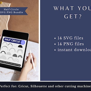 Half Circle SVG PNG Bundle, Boho Rainbow Frames, Circle Frame SVG ...