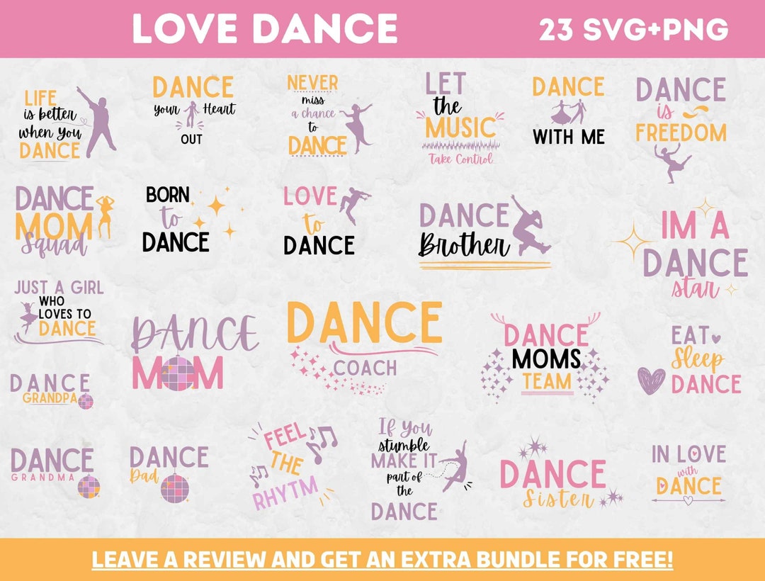 Love Dance SVG, Dance Cut Files, Dance Lover, Dance Quotes, Ballet ...