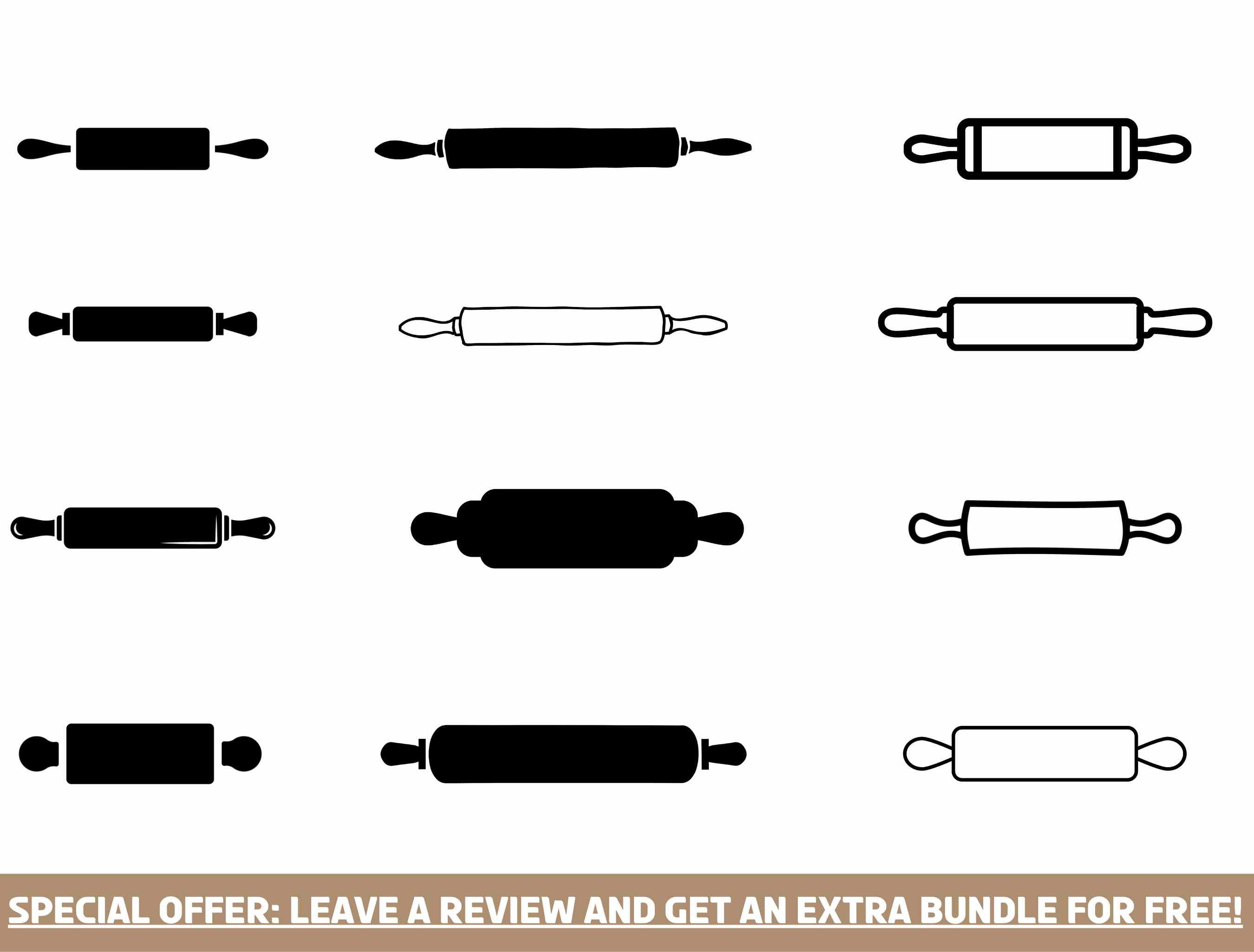 Rolling Pin SVG Bundle, Svg Files for Cricut, Baking Svg, Kitchen ...
