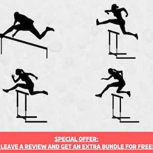 Track and Field SVG Bundle, Hurdles Runner SVG, Track Athlete ...
