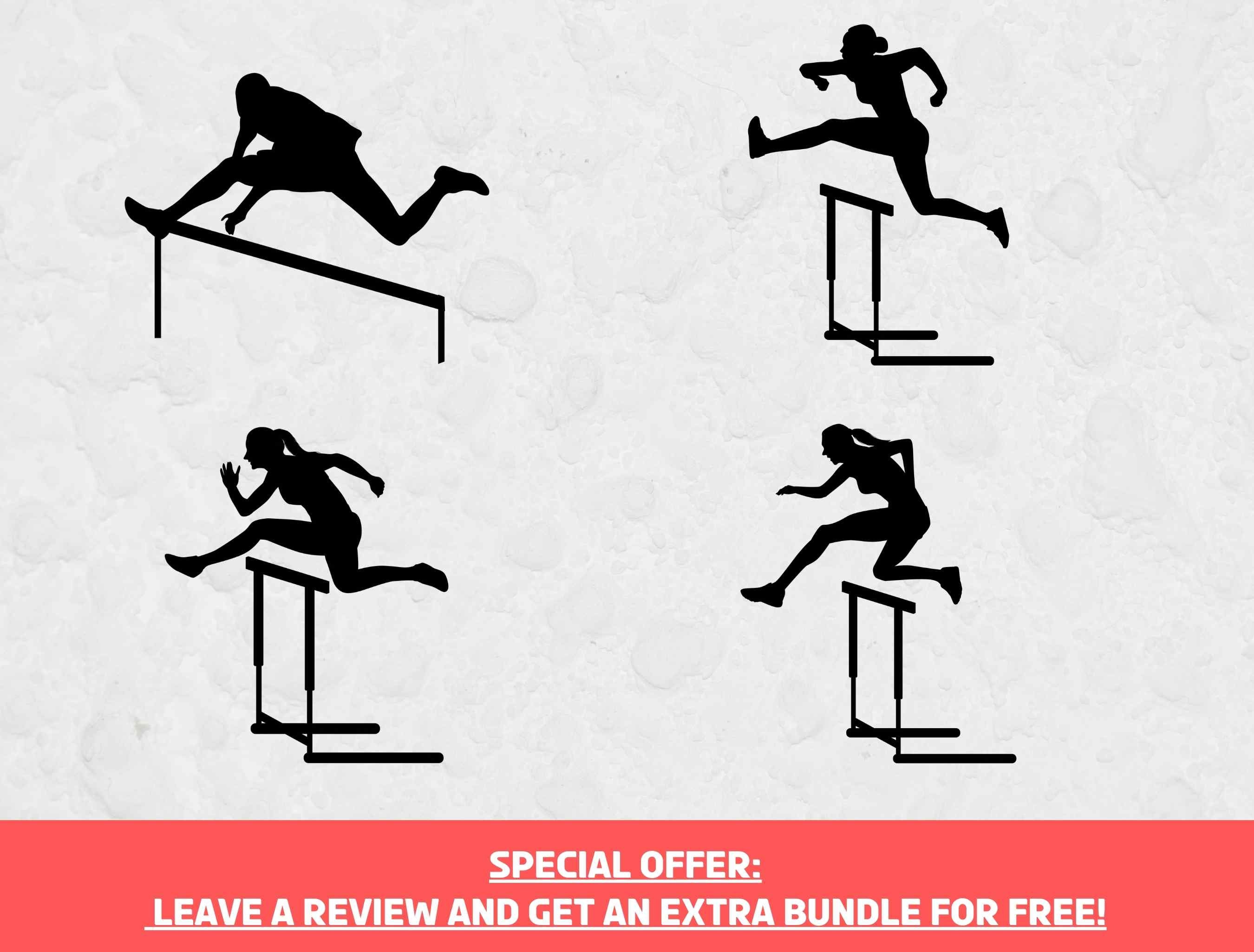 Track and Field SVG Bundle, Hurdles Runner SVG, Track Athlete ...