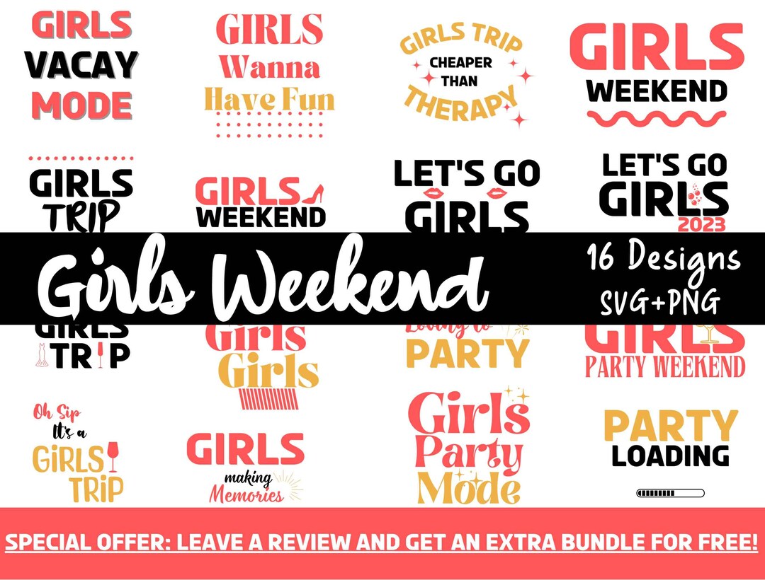 Girls Weekend SVG, Svg Files for Cricut, Girls Weekend Cut Files, Girls ...