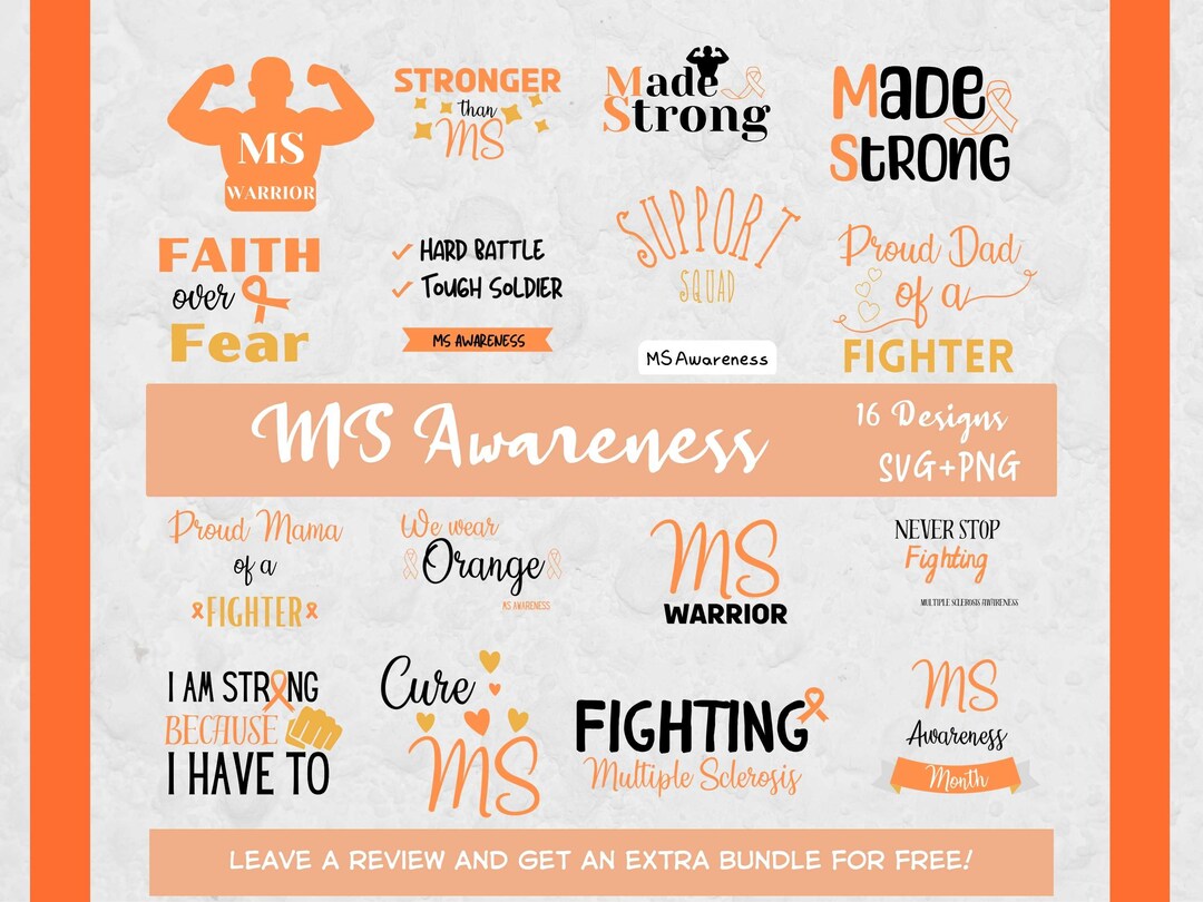 MS Awareness Svg, Svg Files for Cricut, Multiple Sclerosis Svg, MS Cut ...