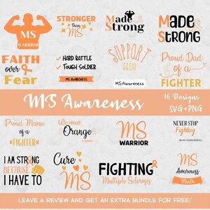 MS Awareness Svg, Svg Files for Cricut, Multiple Sclerosis Svg, MS Cut ...