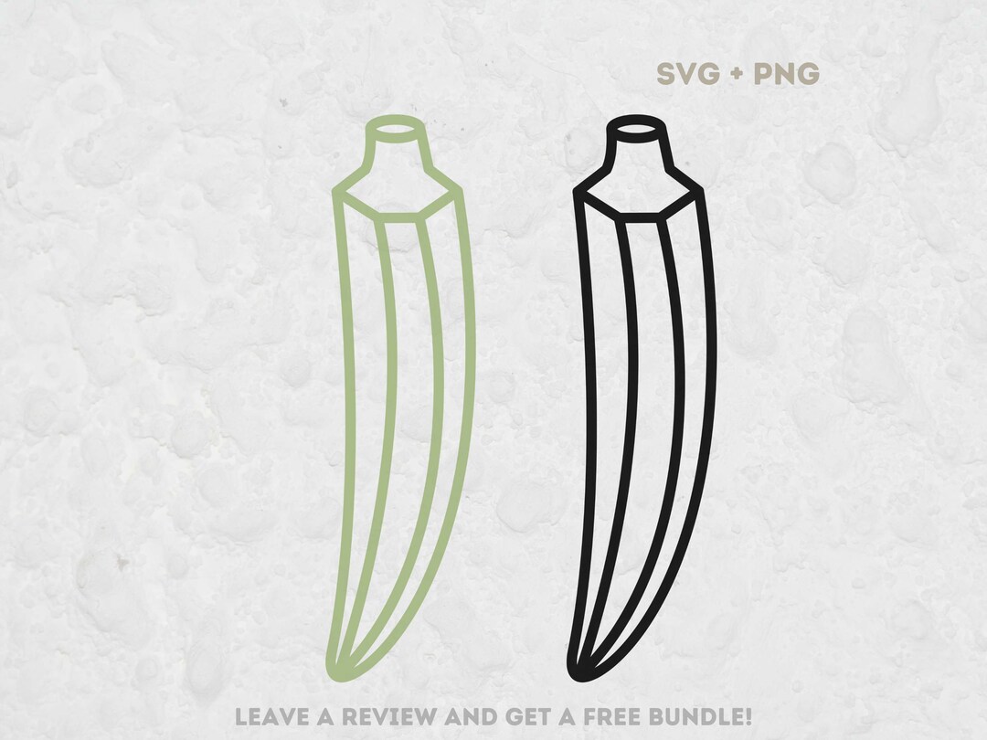 Okra Svg, Svg Files for Cricut, Lady's Fingers Svg, Plant Clipart Image, Seed Pod Clipart, Okra ...