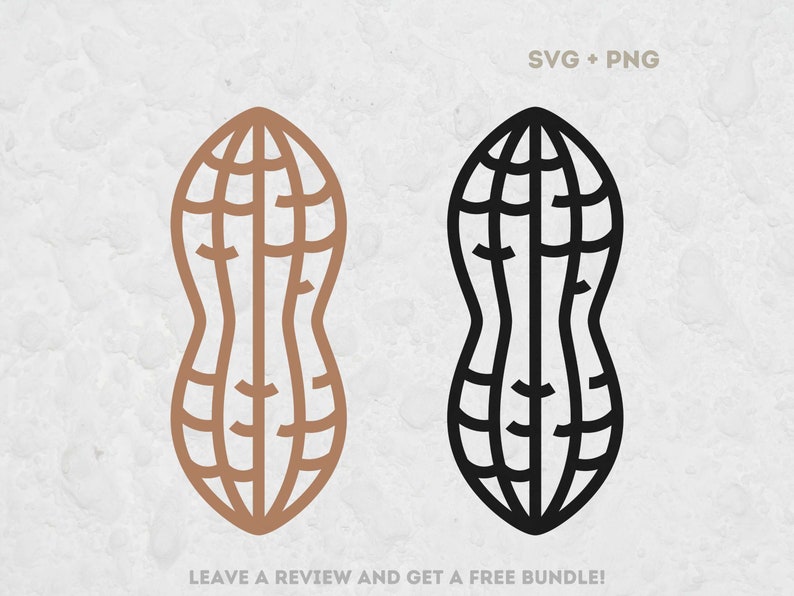 Peanut SVG, SVG Files for Cricut, Nut Clipart, Peanut PNG, Peanut ...
