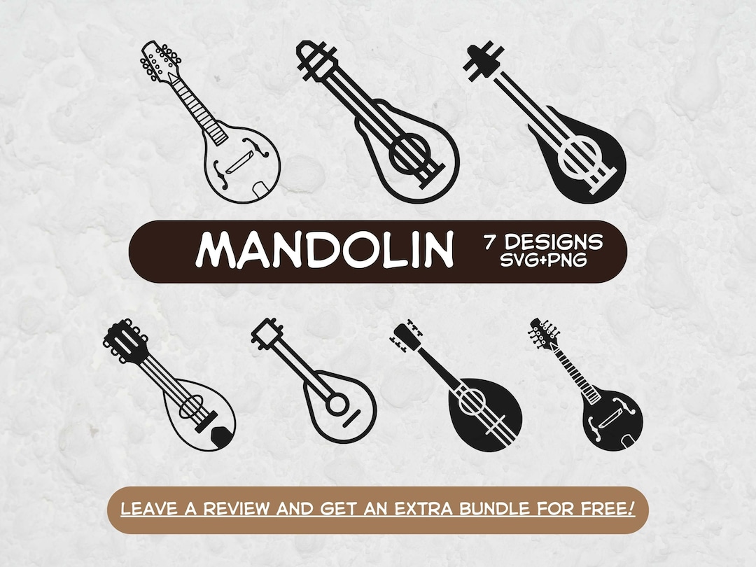 Mandolin Svg, SVG Files for Cricut, Music Svg, Mandolin Clipart ...