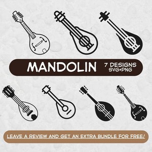 Mandolin Svg, SVG Files for Cricut, Music Svg, Mandolin Clipart ...