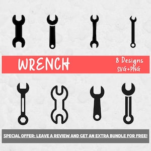 Wrench SVG Bundle, Svg Files for Cricut, Wrench Cut Files, Wrench ...