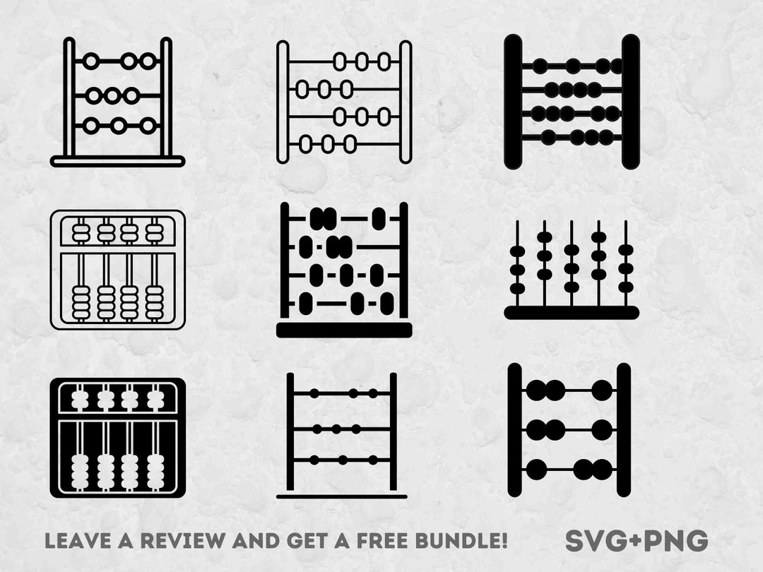 Educational Abacus SVG PNG - Math Teacher, SVG Files for Cricut Crafting and Lesson Plans ...